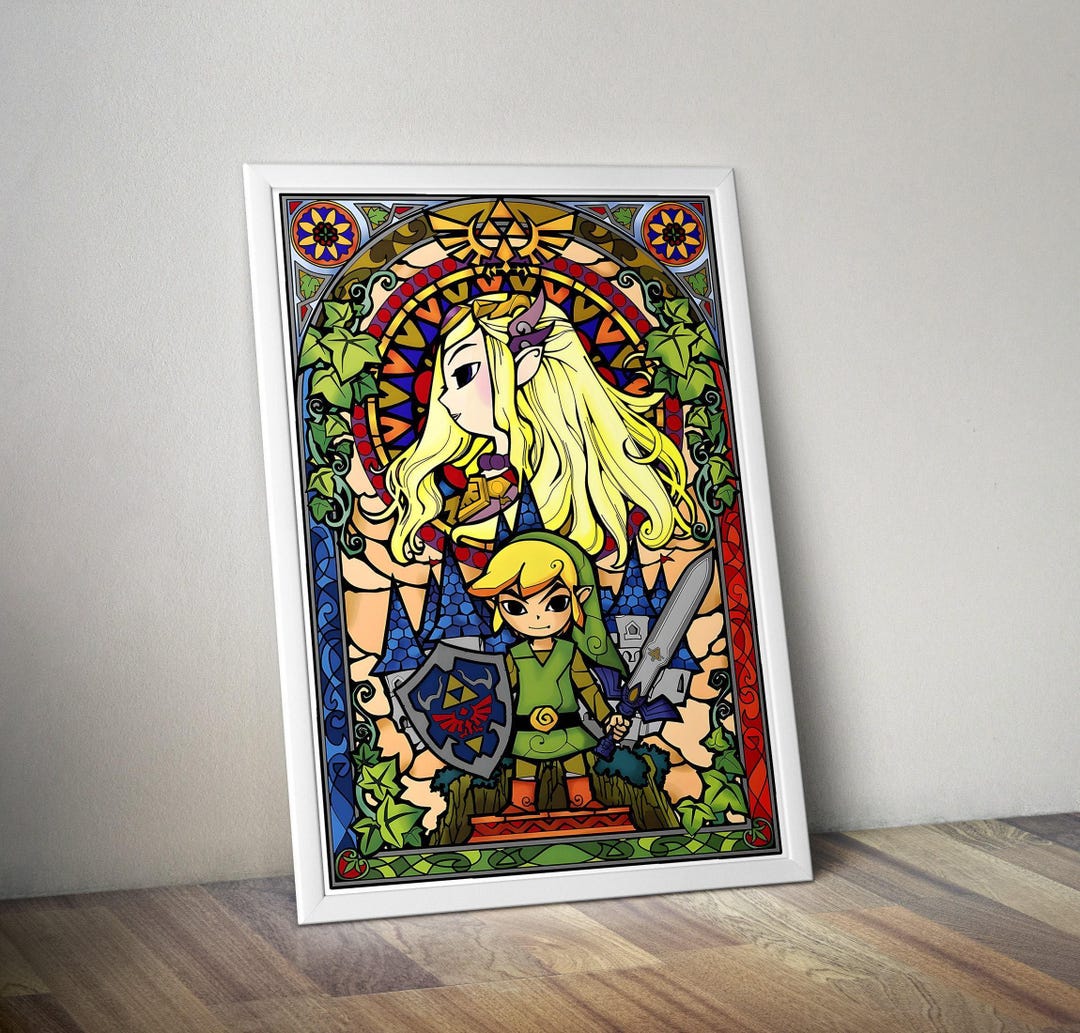 The Legend of Zelda Poster | Legend of Zelda Stained Glass Poster ...
