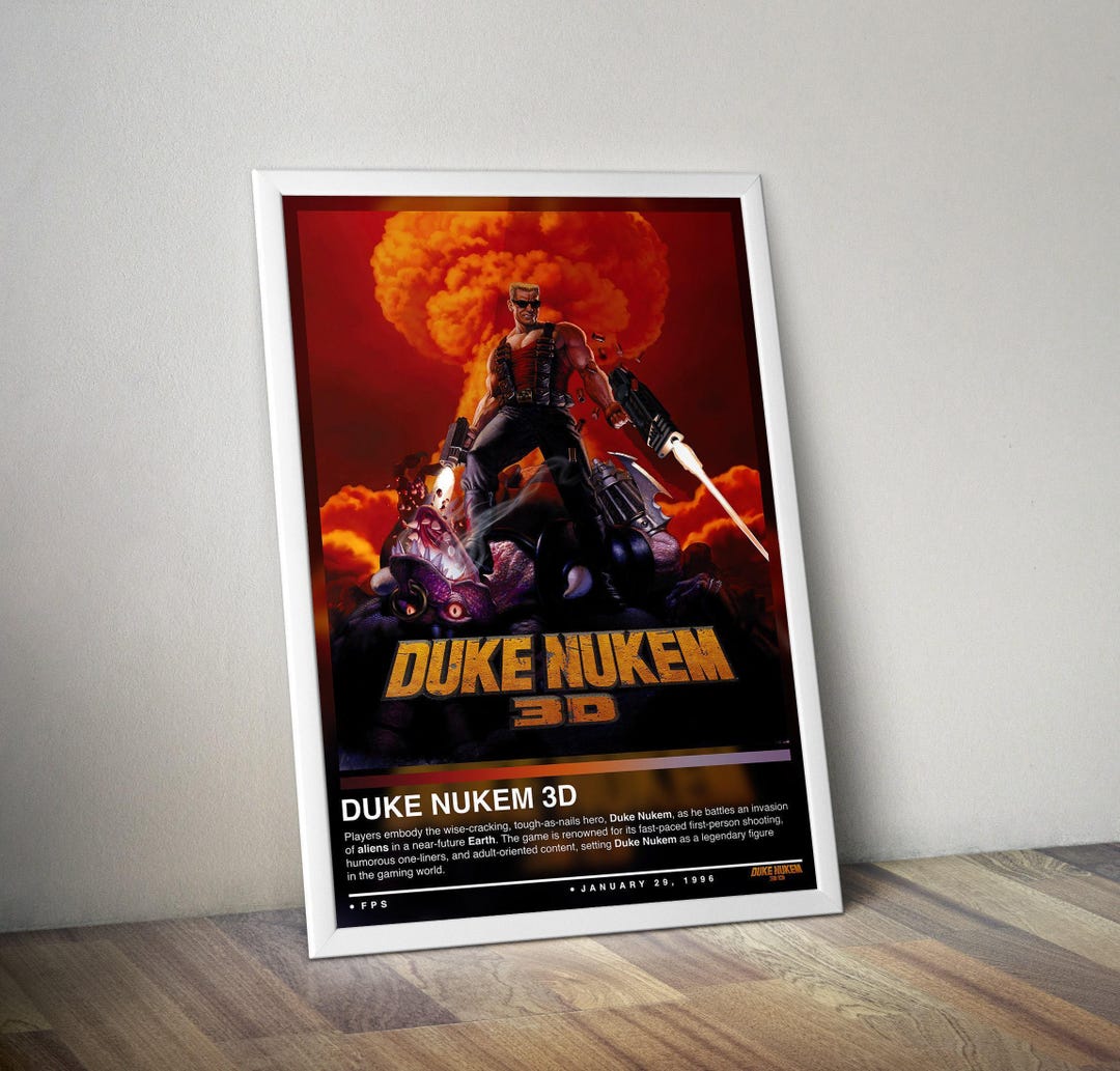 Duke Nukem 3D Poster Print | Duke Nukem Cover | Gaming Poster | 4 ...