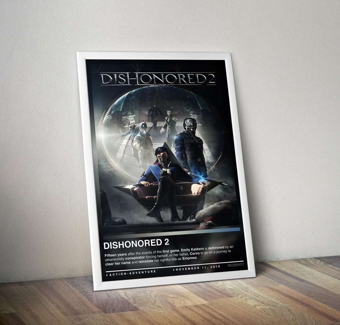Dishonored 2 Poster Print | Dishonored Cover | Gaming Poster | 4 Colors ...