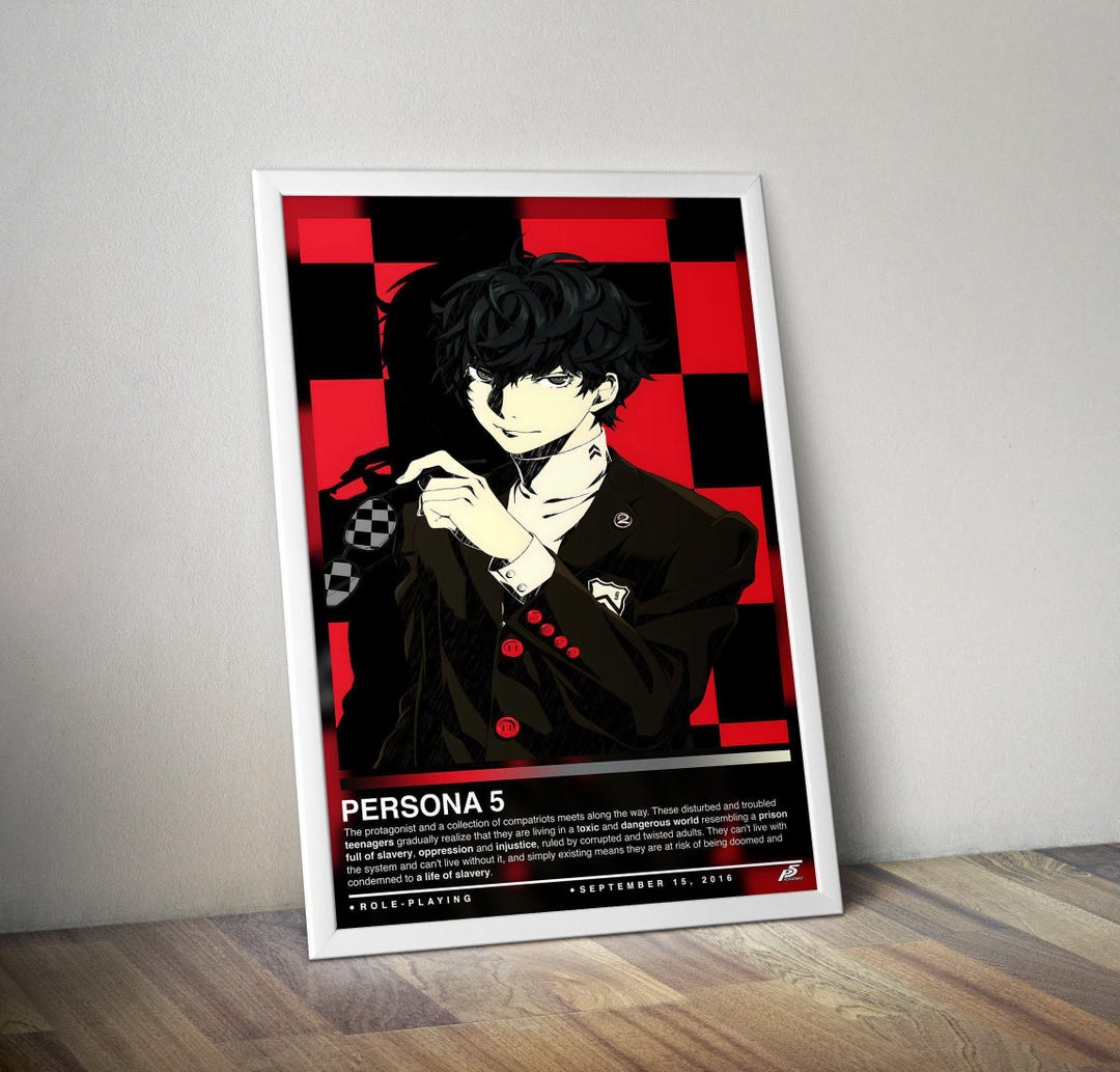 Persona 5 Poster | Persona Print | Gaming Poster | 4 Colors | Gaming ...