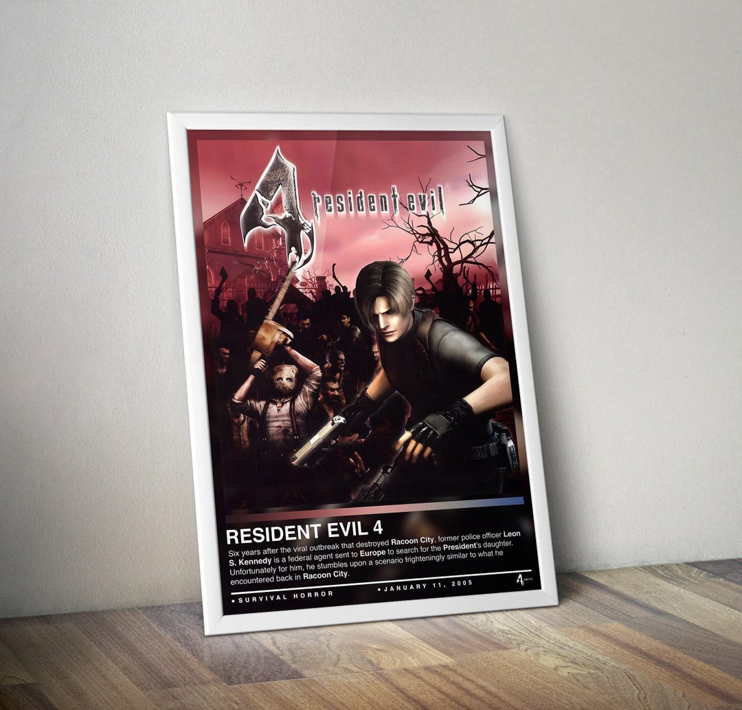 Resident Evil 4 Poster | Resident Evil Print | Gaming Poster | 4 Colors ...