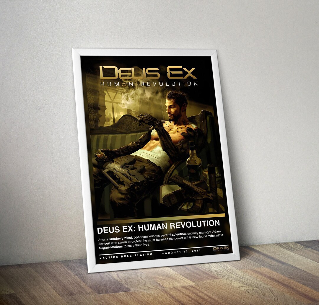 Deus Ex Human Revolution Poster Print | Gaming Cover | Gaming Poster ...