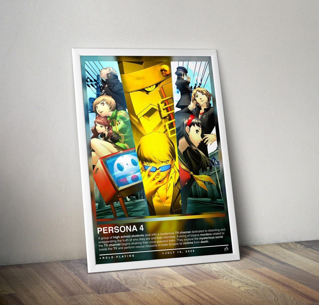 Persona 4 Poster | Persona Print | Gaming Poster | 4 Colors | Gaming ...