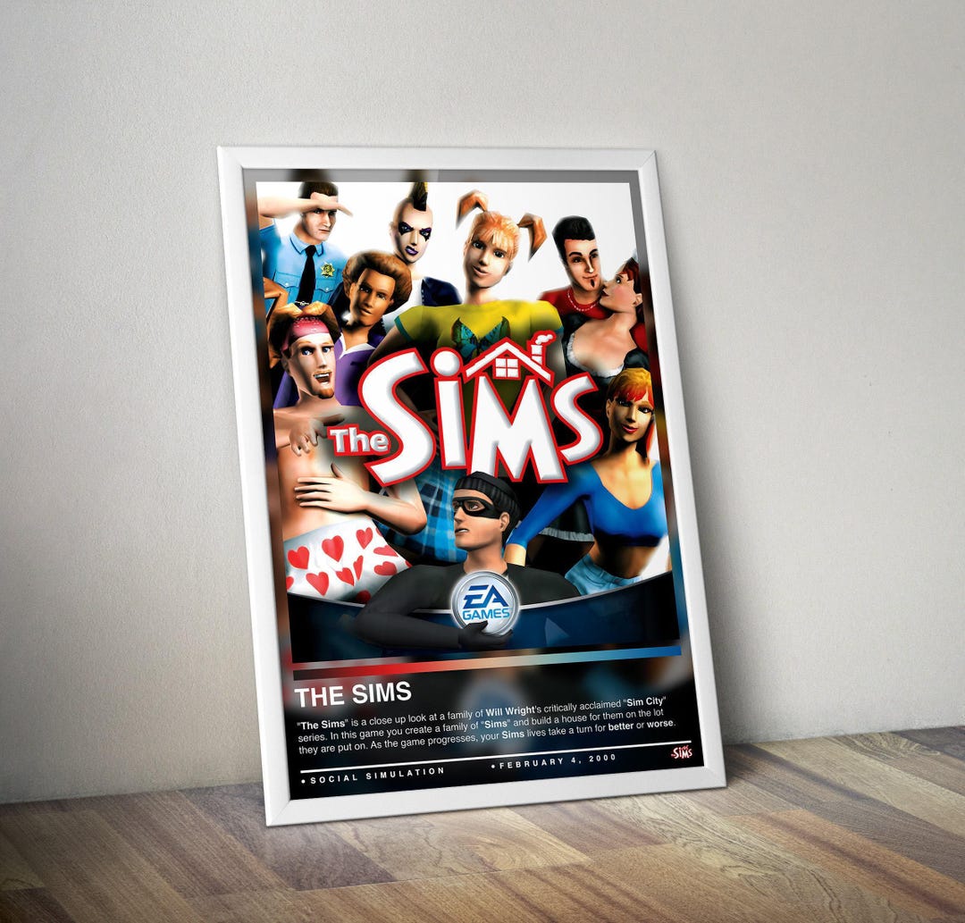 The Sims Poster Print | the Sims Cover | Gaming Poster | 4 Colors ...