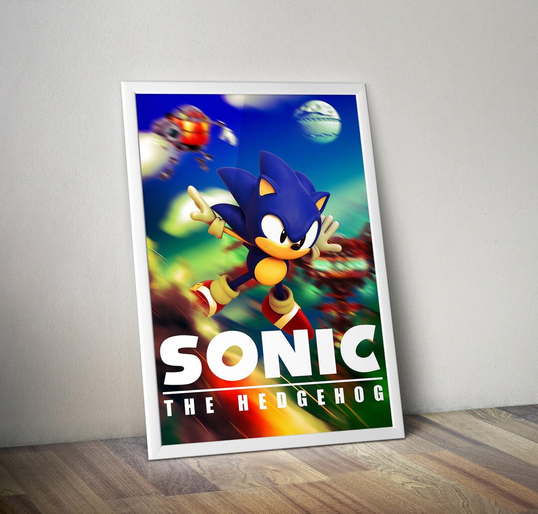 Sonic the Hedgehog Poster | Gaming Poster | Sonic Prints | Video Game ...