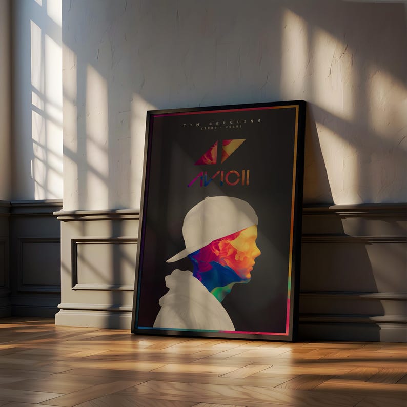 Avicii Tribute Poster | EDM Music Wall Art | Electronic Dance Artwork ...