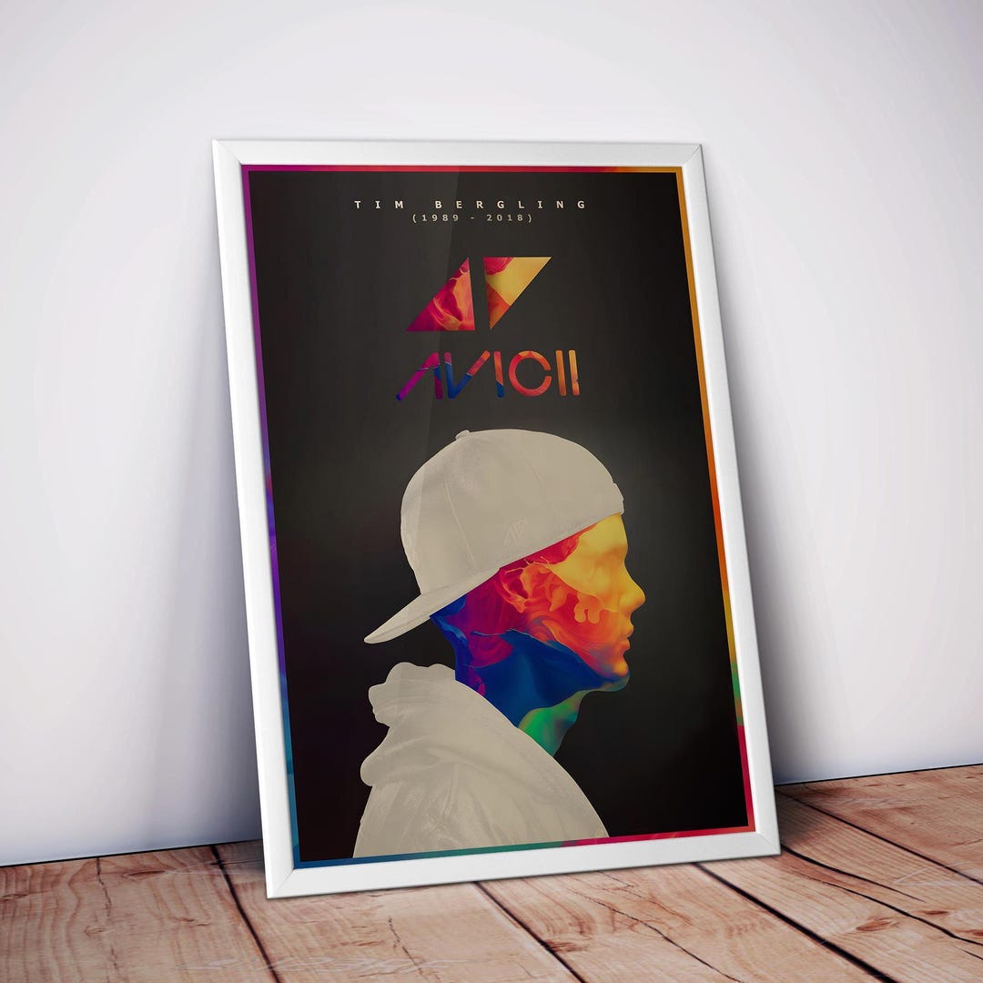 Avicii Tribute Poster | EDM Music Wall Art | Electronic Dance Artwork ...
