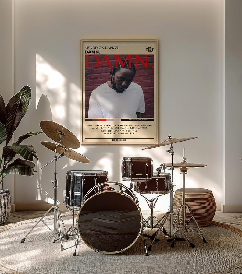 Kendrick Lamar - DAMN. Poster | Album Cover Poster | 4 Colors | High ...