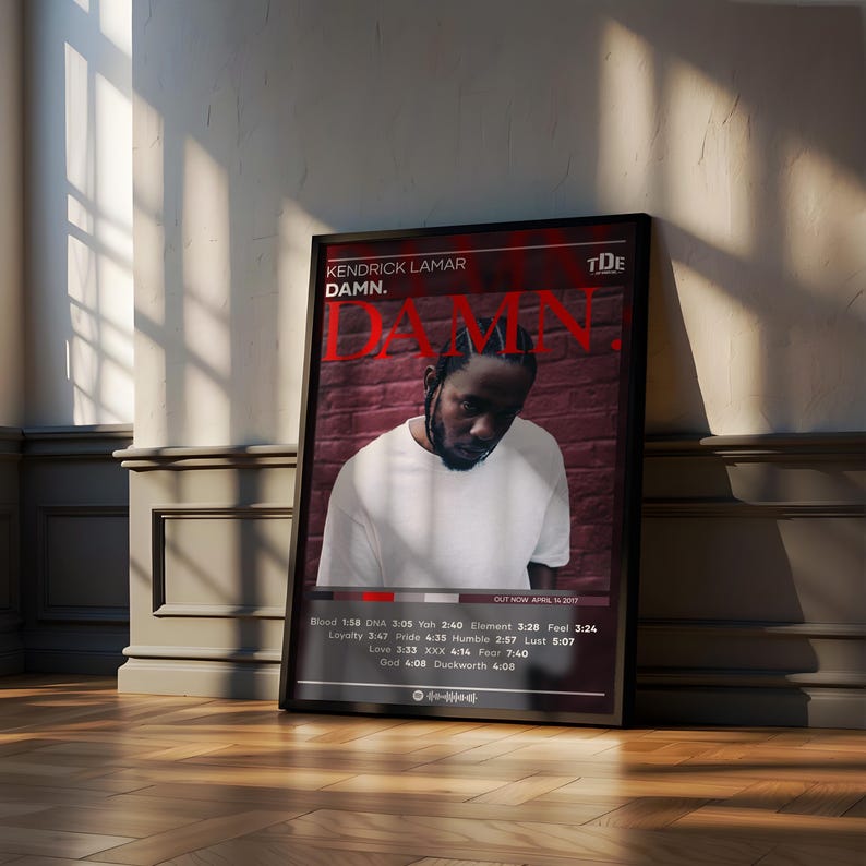 Kendrick Lamar - DAMN. Poster | Album Cover Poster | 4 Colors | High ...
