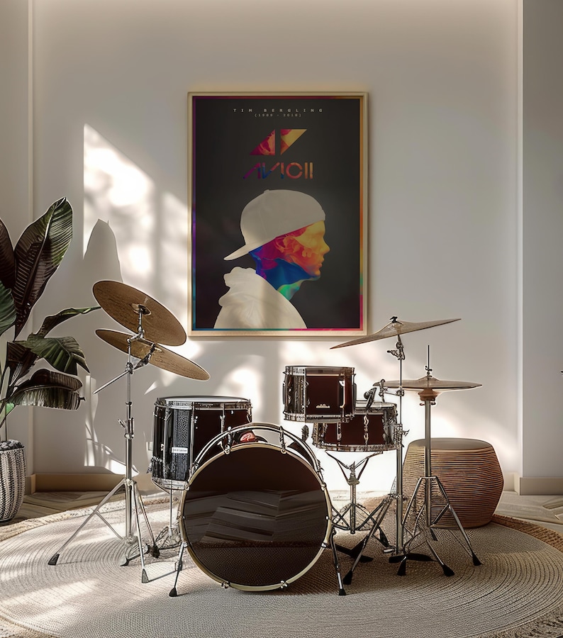 Avicii Tribute Poster | EDM Music Wall Art | Electronic Dance Artwork ...