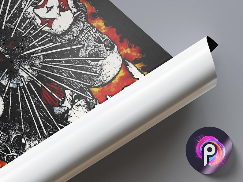 Slipknot Horror Mask Poster | Heavy Metal Band Art | Dark Grunge Wall ...