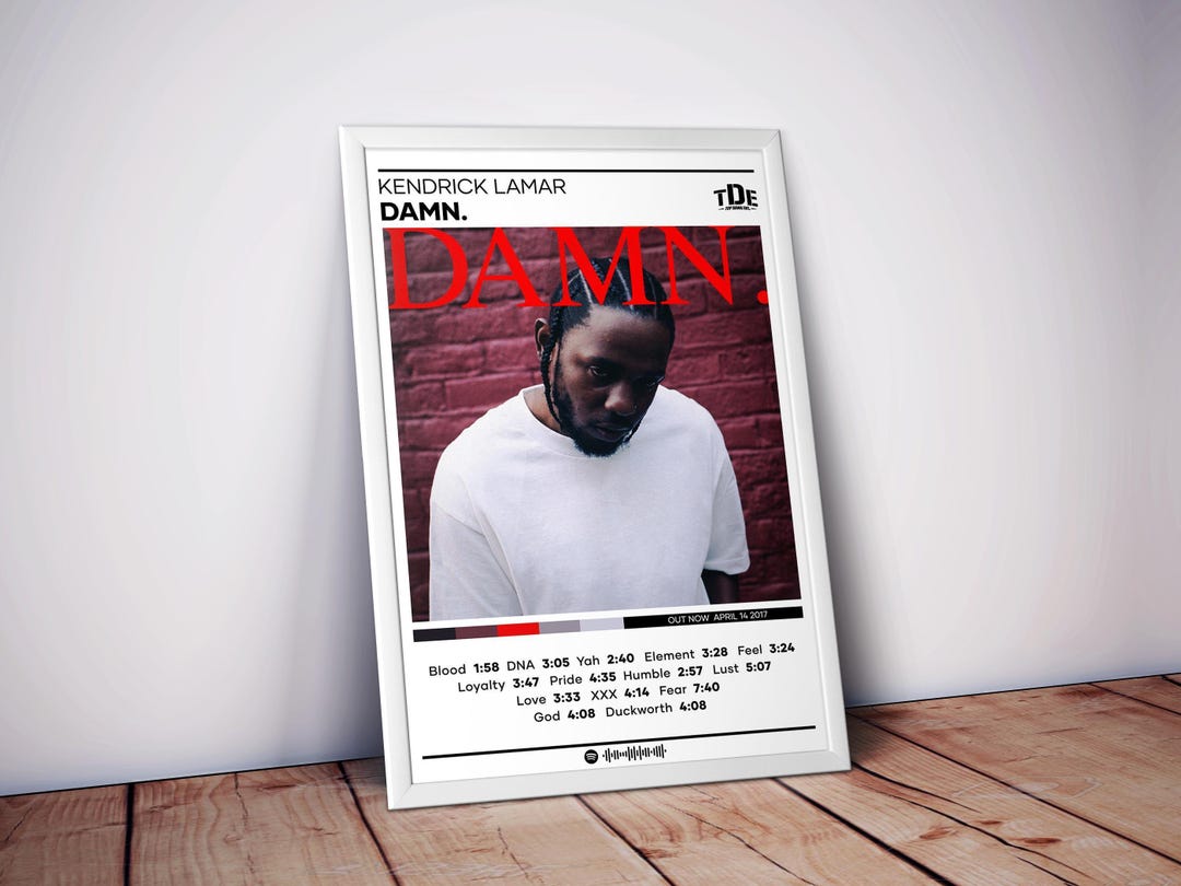 Kendrick Lamar - DAMN. Poster | Album Cover Poster | 4 Colors | High ...
