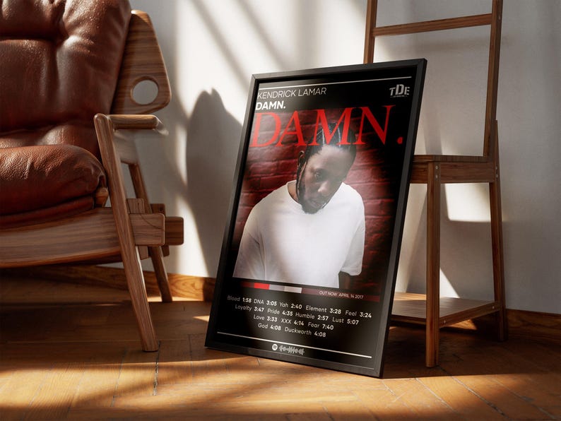 Kendrick Lamar - DAMN. Poster | Album Cover Poster | 4 Colors | High ...