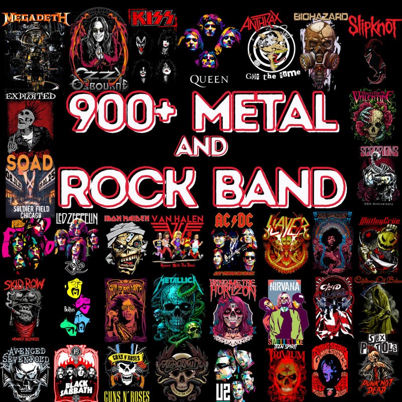 Metal Band Design Bundle - Etsy