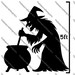 Witch / Cauldron 5ft Template Printable Trace and Cut Halloween ...