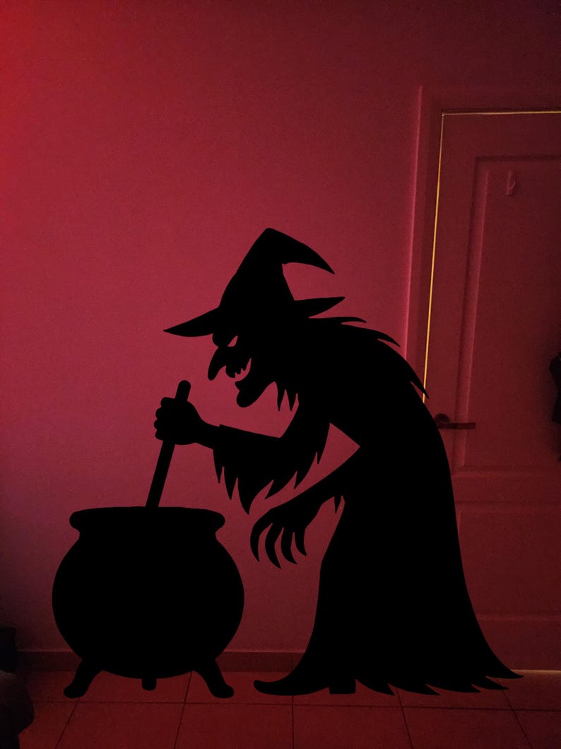 Witch / Cauldron 5ft Template Printable Trace and Cut Halloween ...