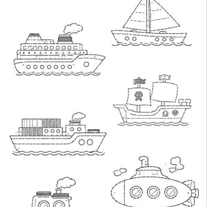 Printable Tracing and Coloring Activity Worksheets (6 Pages ...