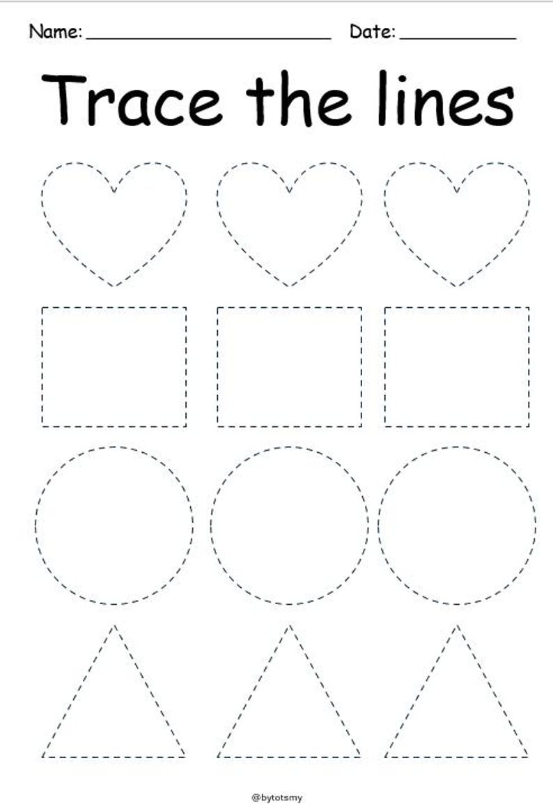Montessori Tracing Worksheet | Fine Motor Skills, Scissor Practice (PDF ...