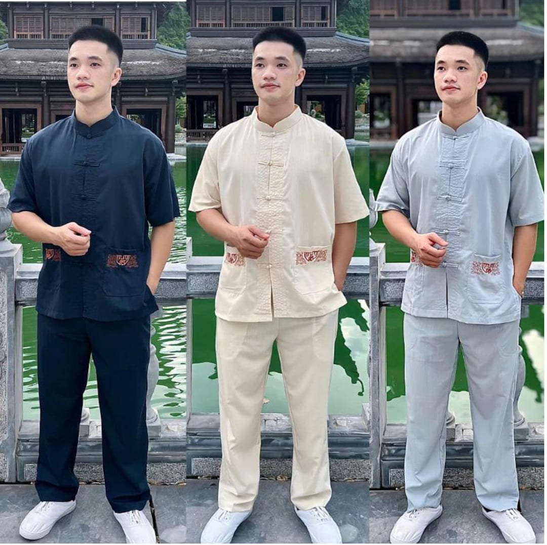 Pre-made, Men’s Buddhist Temple Outfit, Elegant Meditation Robe and ...