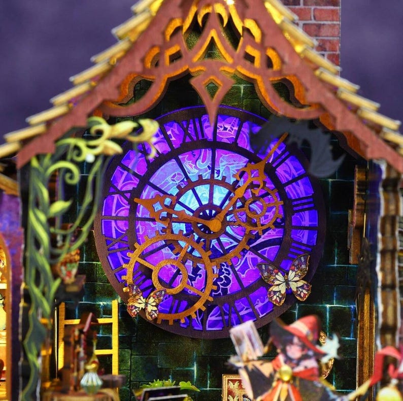 DIY Miniature Haunted House Kit With LED Lights – Gothic Dollhouse ...
