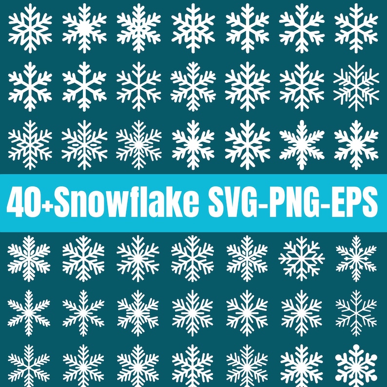 Snowflake SVG Bundle, Winter Snowflake PNG, Christmas Snowflake Svg Set ...
