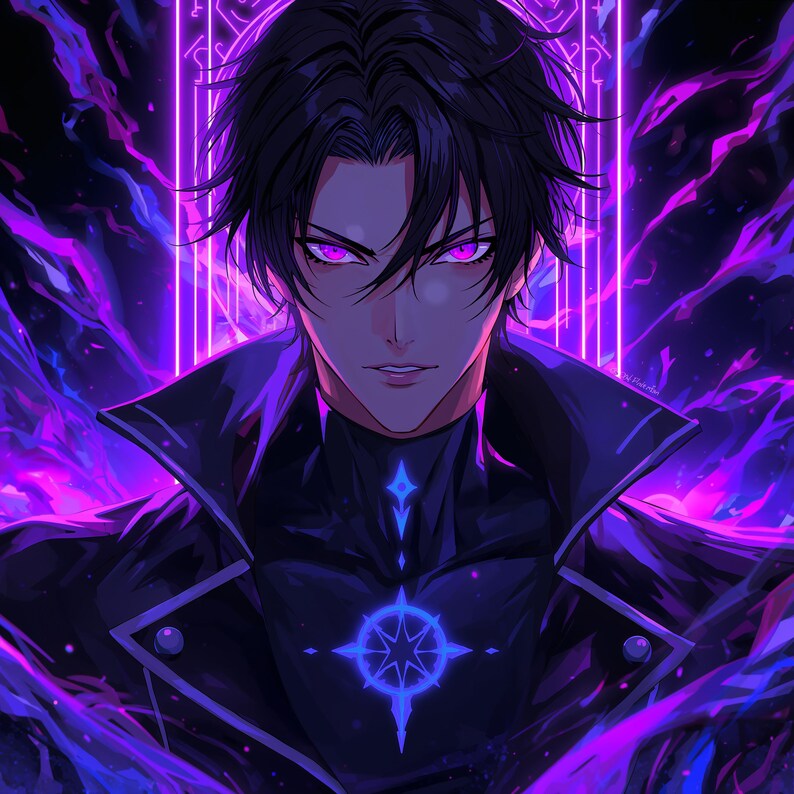 Solo Leveling Anime PFP Pack: Dark Neon Portraits (digital Download ...