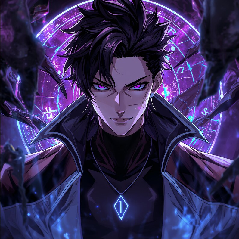 Solo Leveling Anime PFP Pack: Dark Neon Portraits (digital Download ...