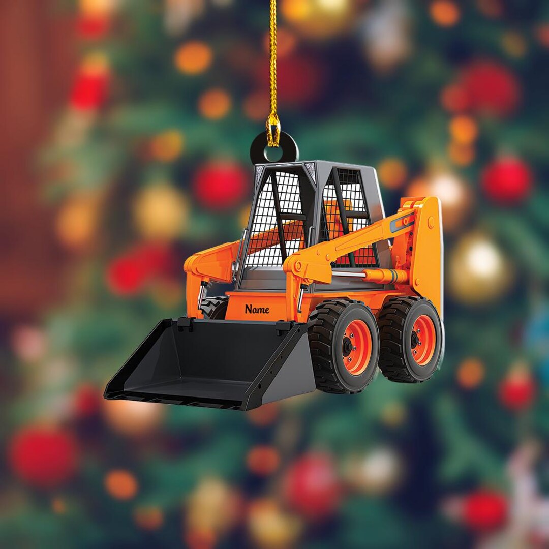 Custom Funny Big Skid Steer Loader Christmas Ornament, Xmas Home Decor ...