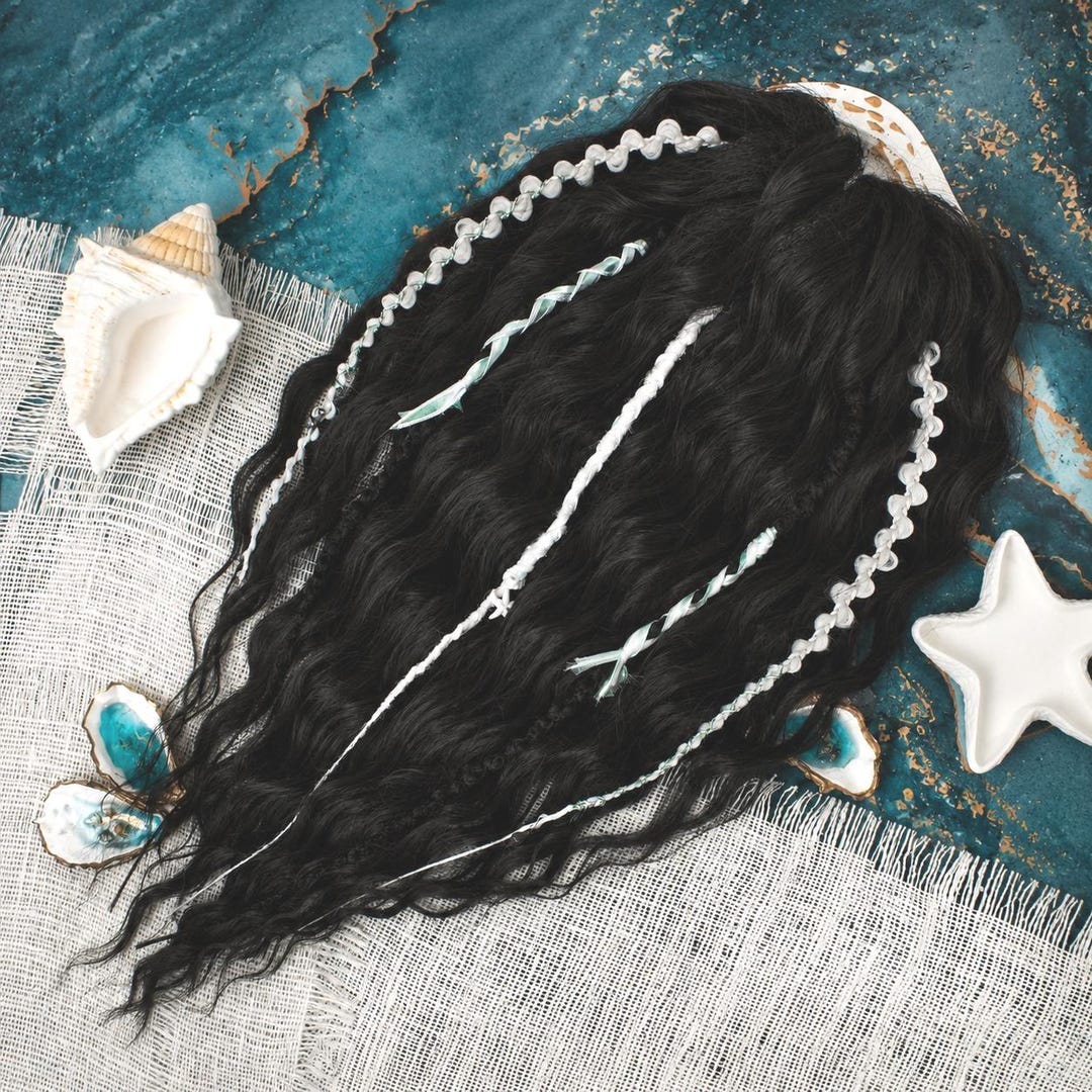 Dark Brown DE Dreads With Dread Curls | Grey Accent Synthetic ...