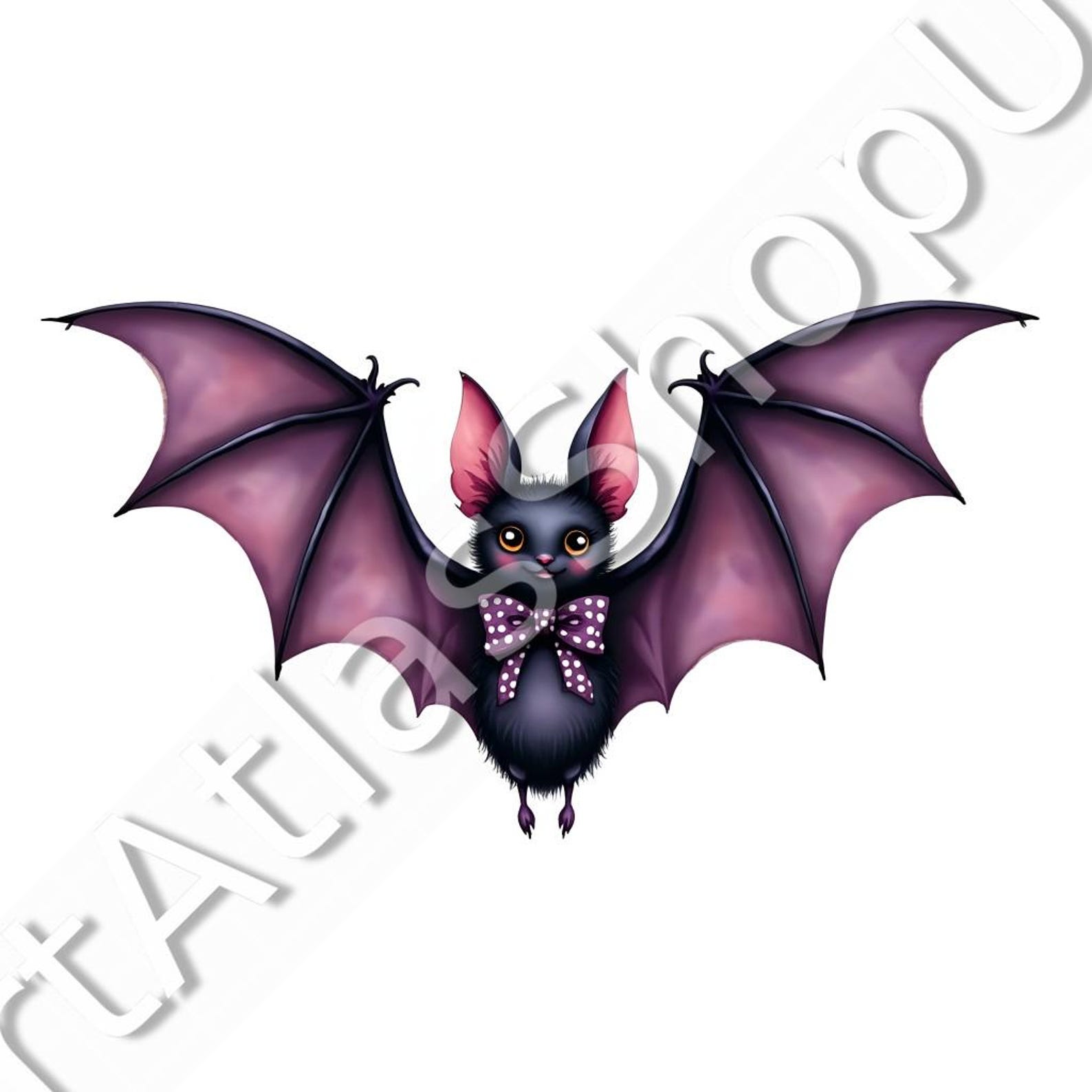 Bat Watercolor Clipart – 25 Bats (JPG, 300 DPI) | Scrapbooking & Paper ...