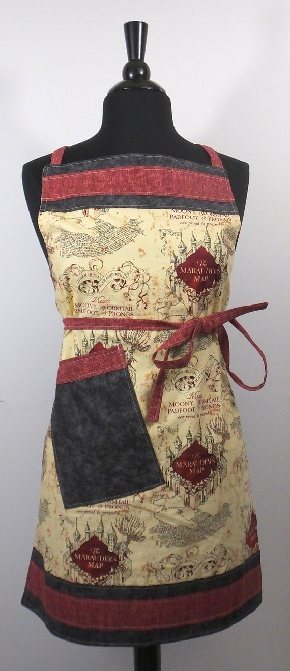 Apron Made With Licensed Wizard Map Fabric - Etsy