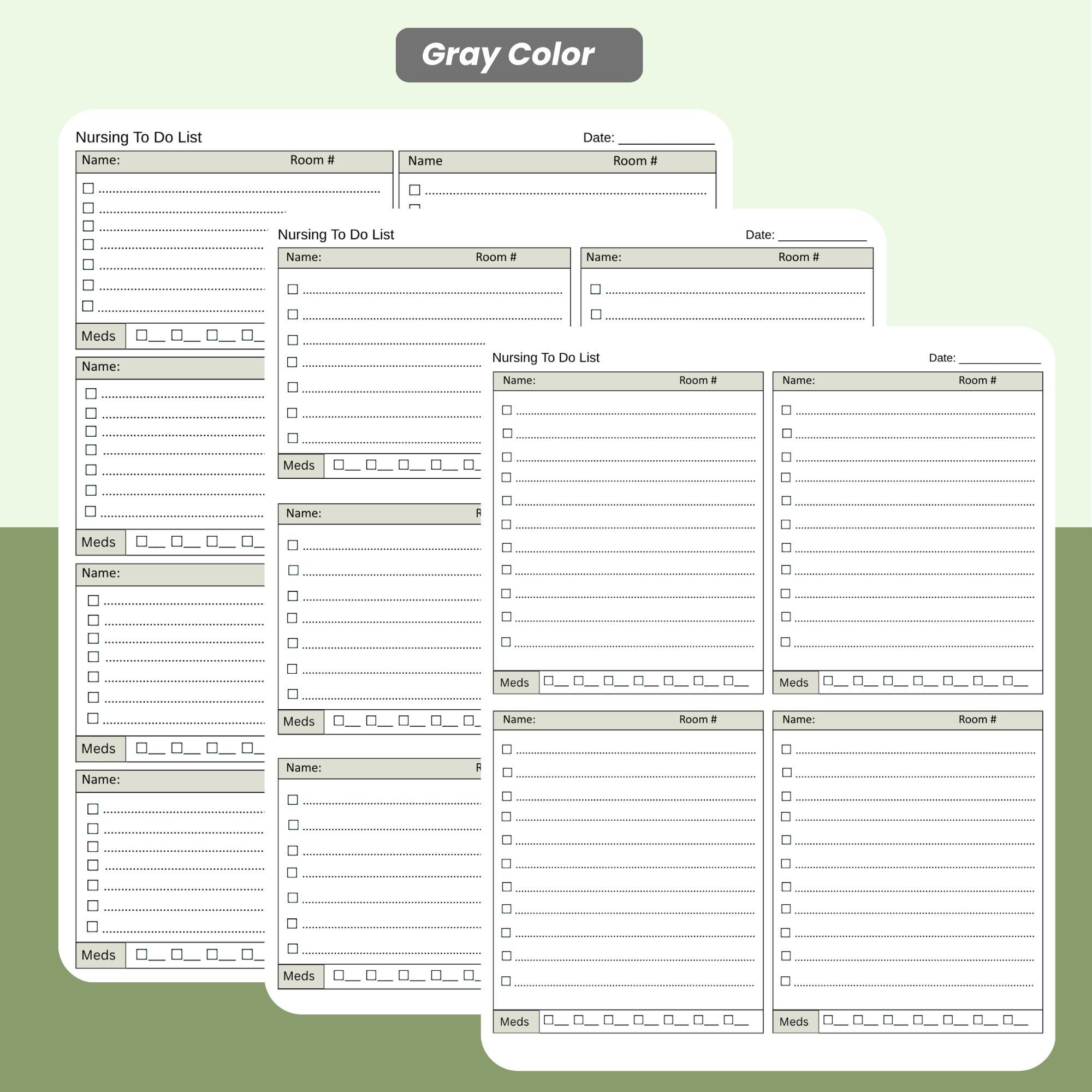 Nursing to Do List Printable | Nursing Shift Planner | Patient ...