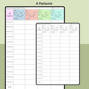 Nurse Hourly Shift Planner | Shifts Manage Planner | Long Term Care ...