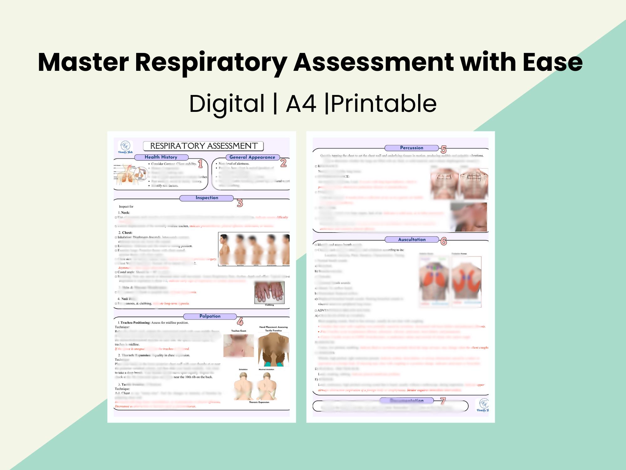Respiratory Assessment Cheat Sheet: Complete Physical Examination Guide ...
