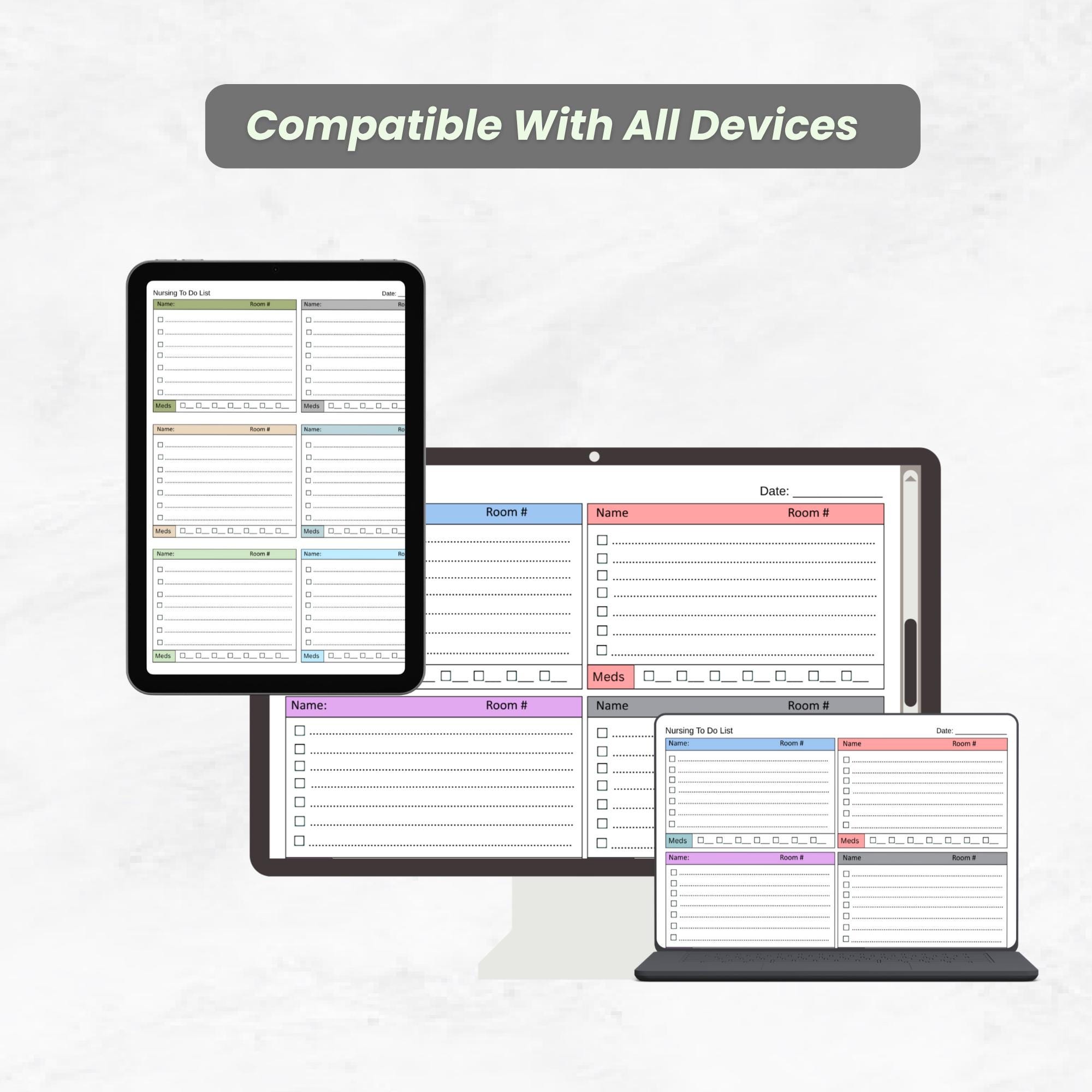 Nursing to Do List Printable | Nursing Shift Planner | Patient ...