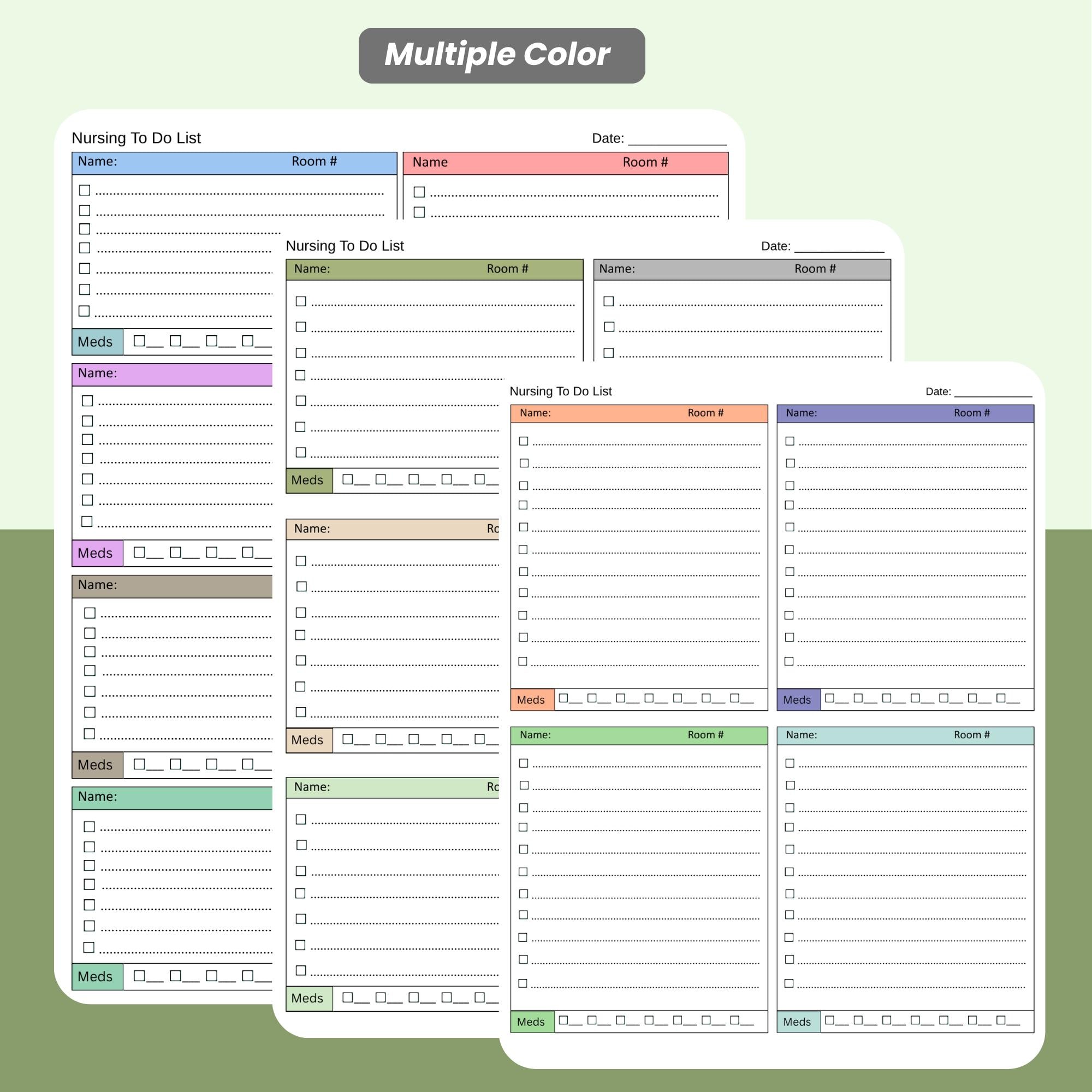 Nursing to Do List Printable | Nursing Shift Planner | Patient ...