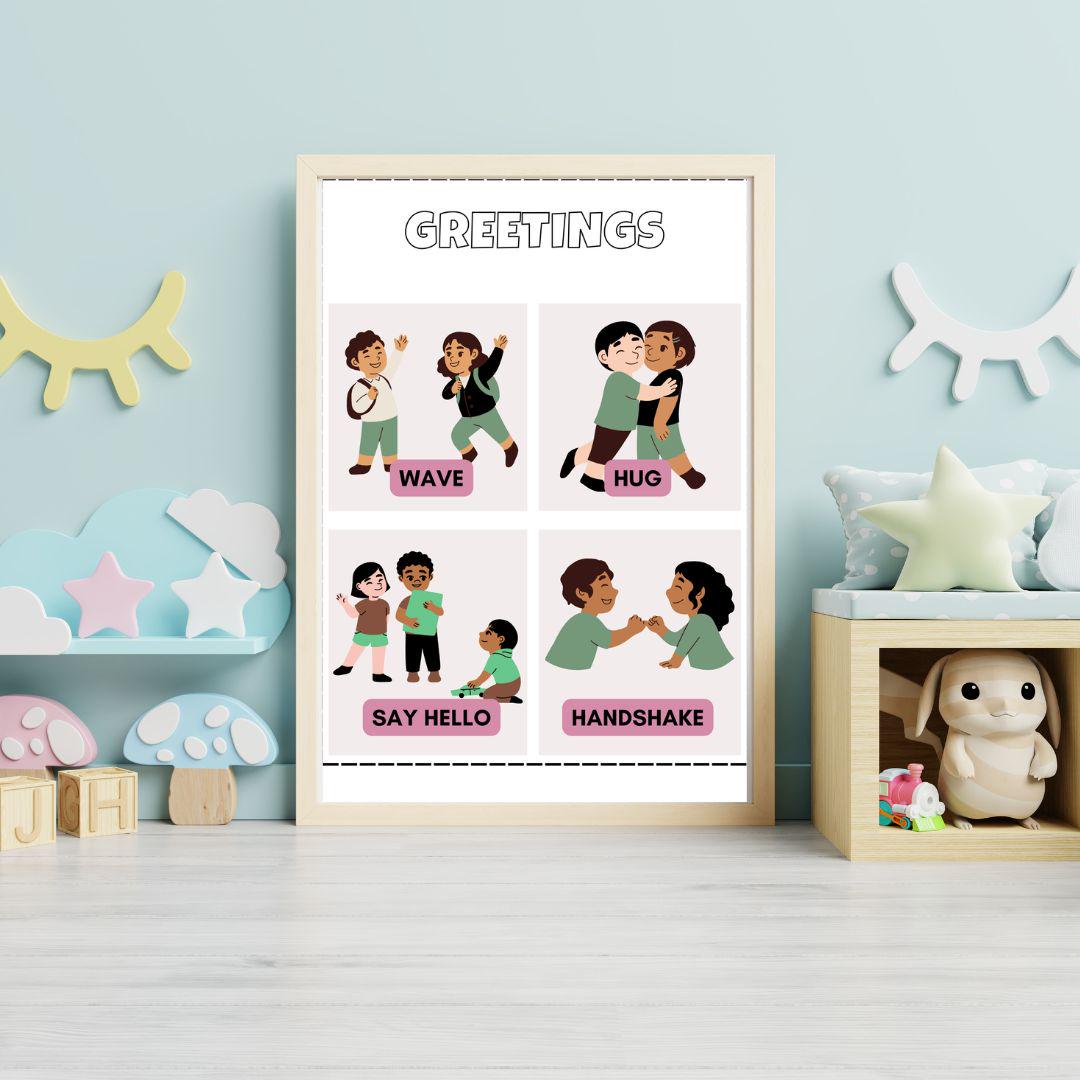 Preschool Learning Posters Bundle | 45 Kids Educational Prints (digital ...