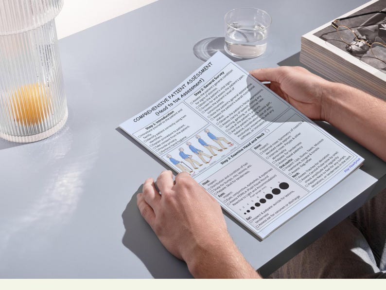 Comprehensive Patient Assessment | Head-to-toe Nursing Cheat Sheet | ER ...