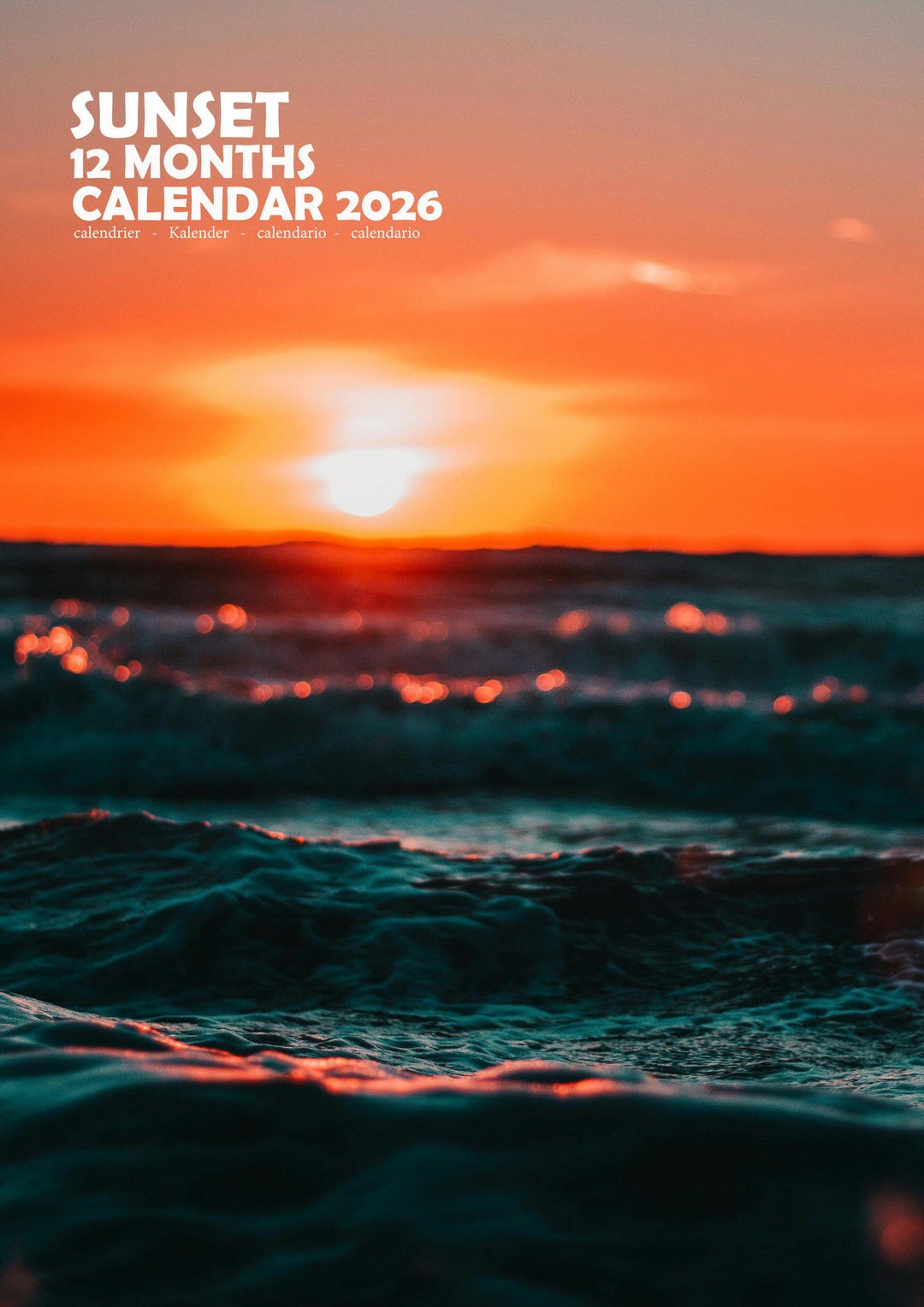 Sunset A3 Calendar (M) - Etsy