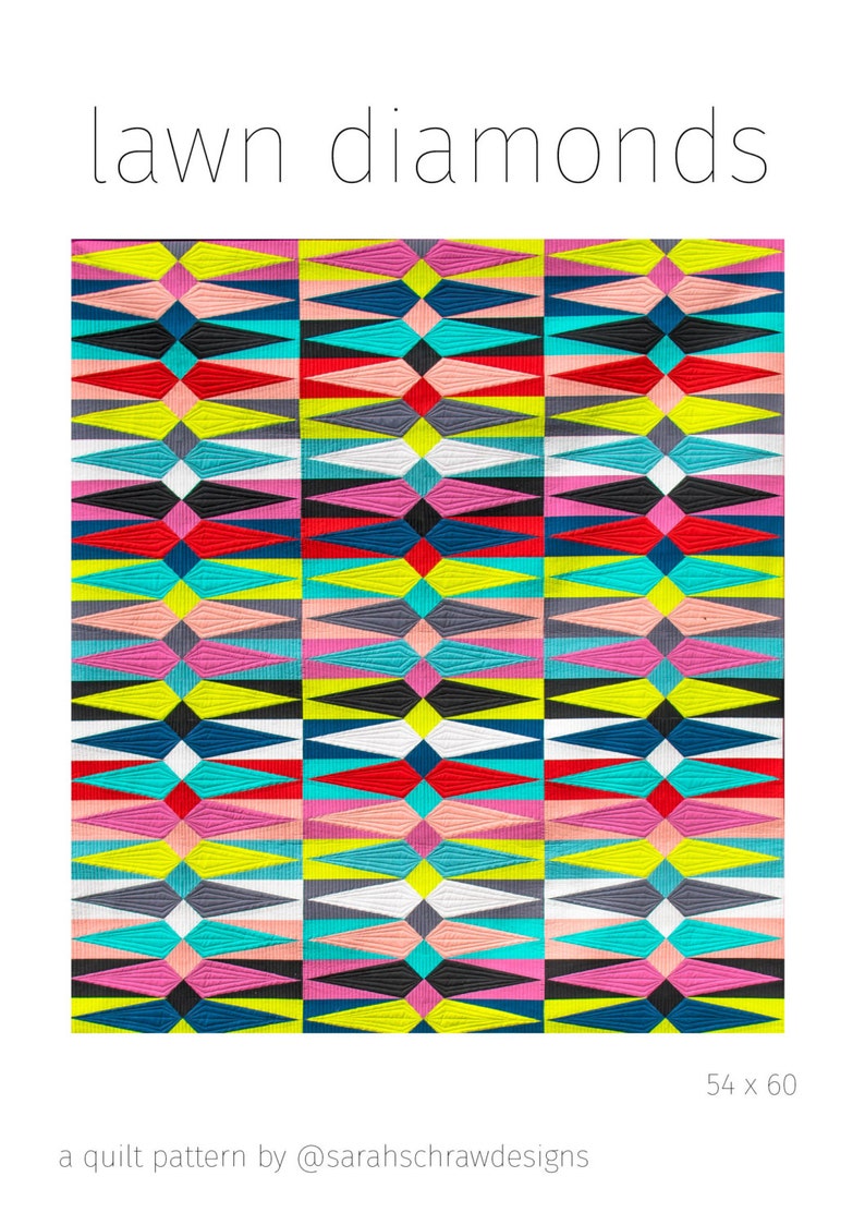 Lawn Diamonds Quilt Pattern PDF - Etsy