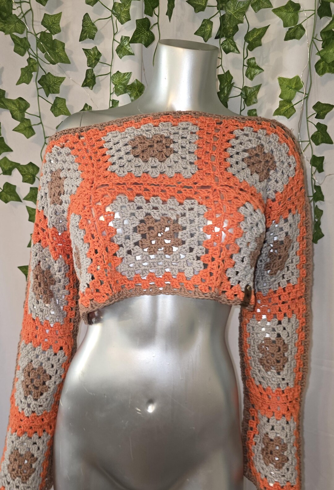 Crochet Mid-crop TOP "24/7 Cotton Dk" Silver Lining - Etsy