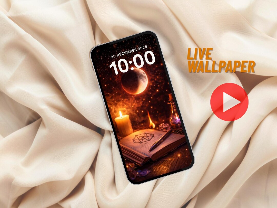 Moon Magic Animated Wallpaper | Cozy iPhone Lock Screen (MP4 + PNG) - Etsy