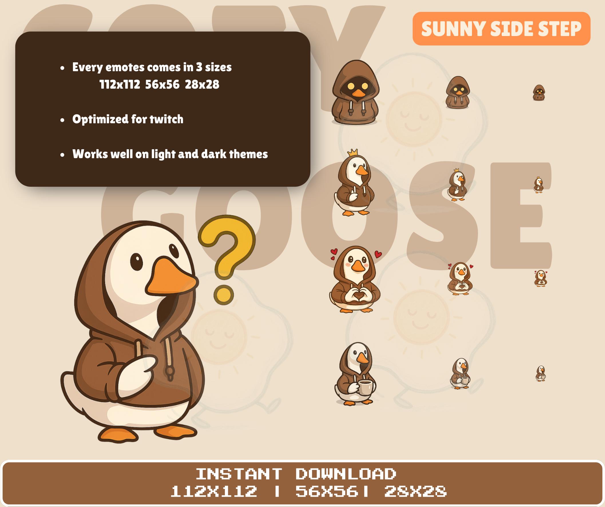 Cozy Goose Emotes – 24 Cute Twitch & Discord Streamer Designs - Etsy