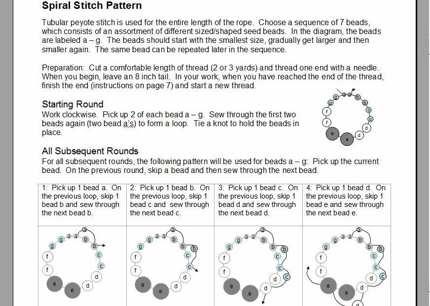 Beaded Cellini Spiral Bracelet Tutorial: DIY Jewelry Pattern (PDF) - Etsy