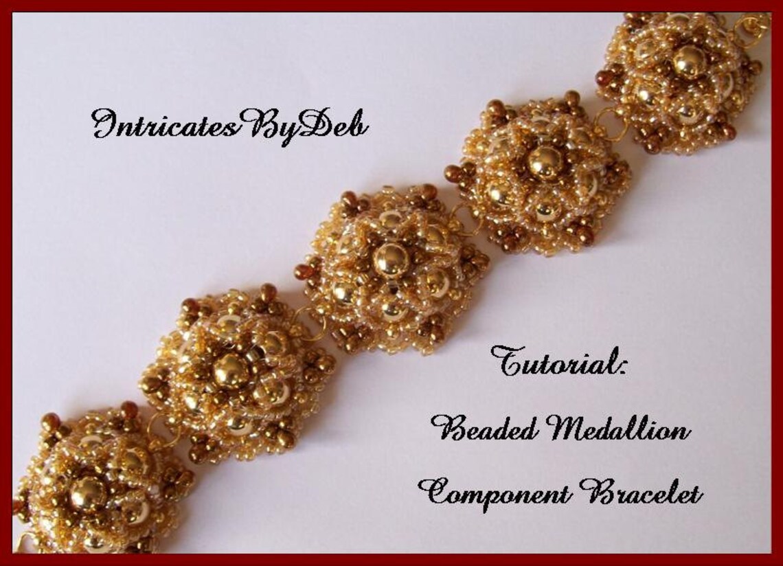 PDF Tutorial Beaded Medallion Motif Bracelet - Jewelry Beading Pattern ...