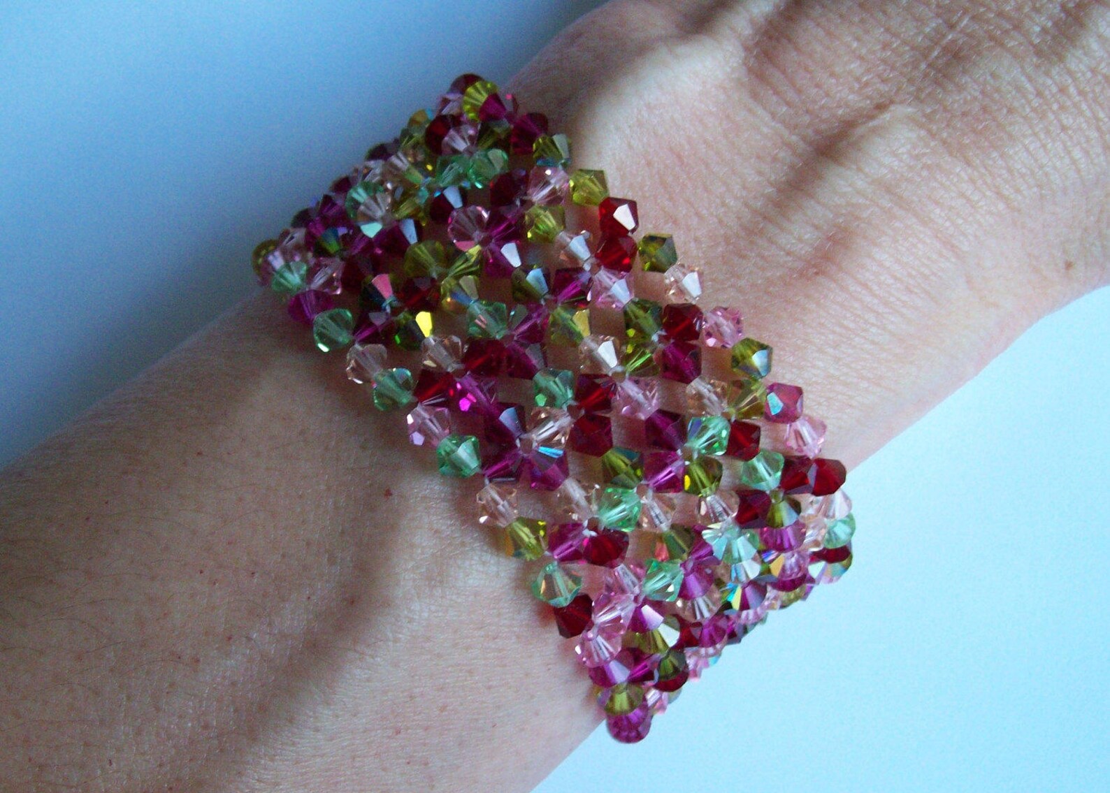 Digital Download Tutorial for Beaded Right Angle Weave Bicone Bracelet ...