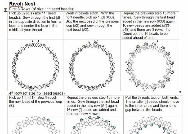 PDF Tutorial Beaded Rivoli Motif Bracelet - Jewelry Beading Pattern ...