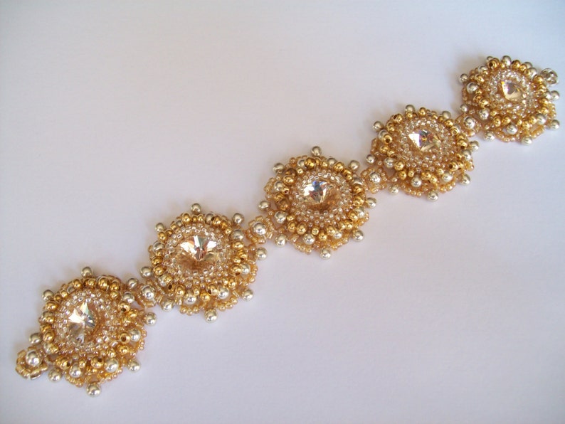 PDF Tutorial Beaded Rivoli Motif Bracelet - Jewelry Beading Pattern ...