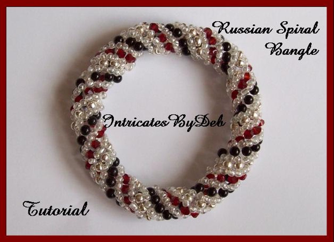 Tutorial Beaded Twisty Russian Spiral Bangle Bracelet Jewelry Beading ...