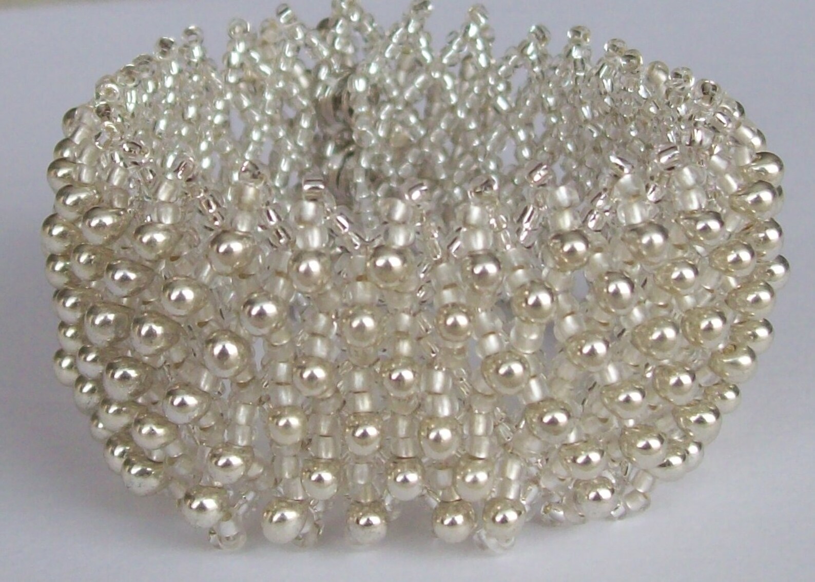 Tutorial Bead Netting Fishnet Teardrop Cuff Bracelet - Jewelry Beading ...